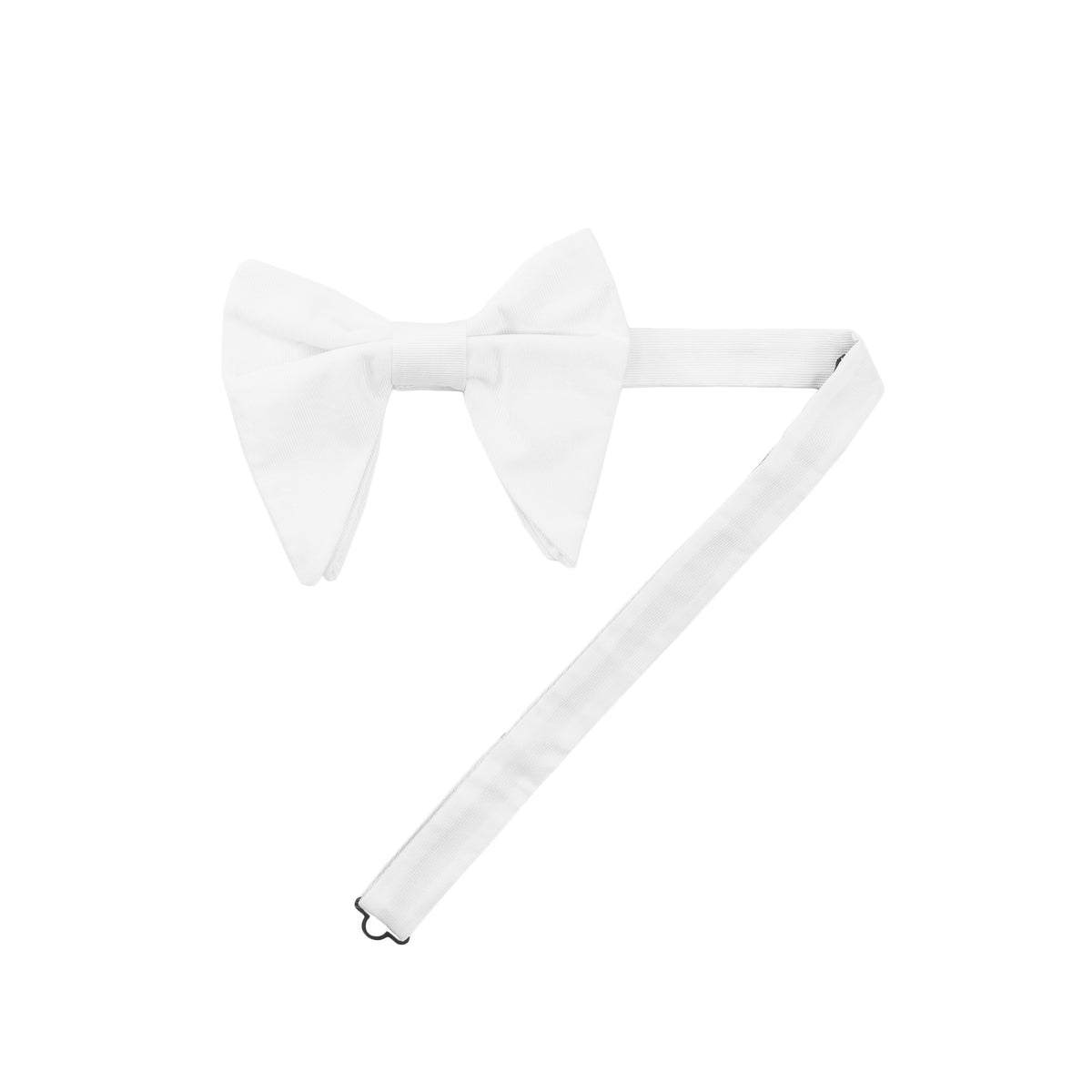 White Grosgrain Extra Big Bow Tie | Serà Fine Silk